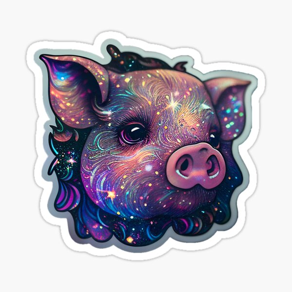 "Cute Mystical Pig" Sticker for Sale by SophiasPalace | Redbubble