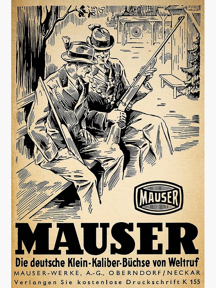 "gun hunting mauser riffle vintage " Poster for Sale by niksy | Redbubble