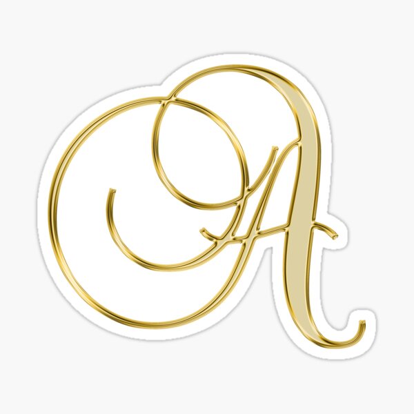 "Letter A in Gold, Alphabet A" Sticker for Sale by Fashionxj | Redbubble