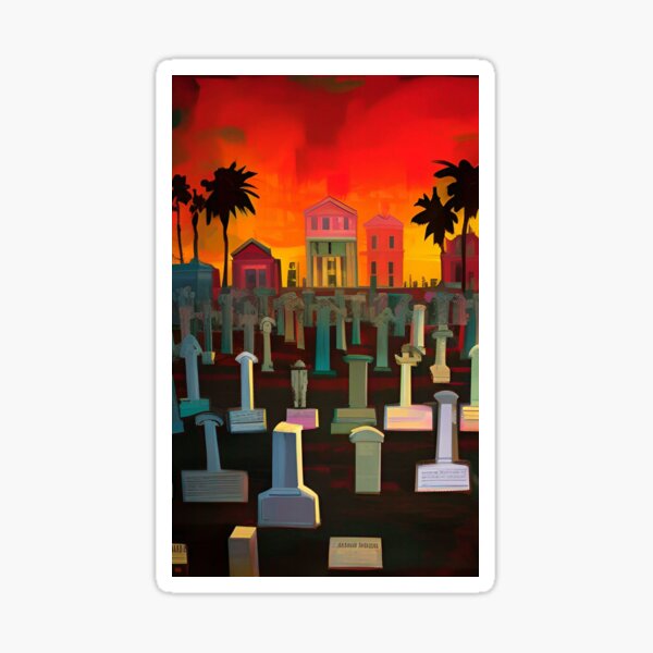 "Colorful Cemetery" Sticker for Sale by Mettlework | Redbubble