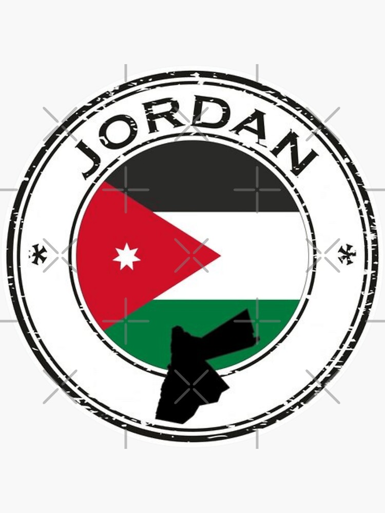 "Jordan Seal Sticker Round Flag" Sticker for Sale by reda-moutaraji ...