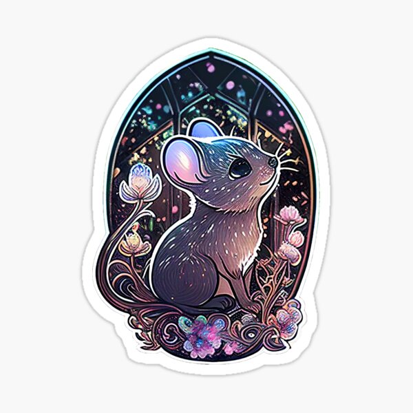 "Cute Mystical Mouse" Sticker for Sale by SophiasPalace | Redbubble