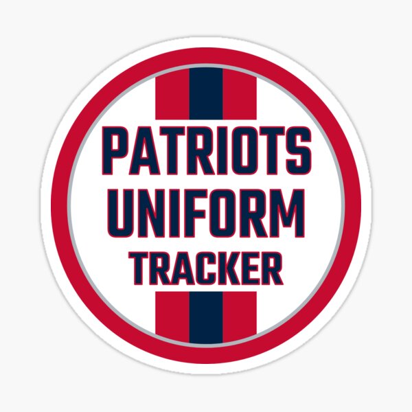 "Patriots Uniform Tracker Road White Logo" Sticker for Sale by patsunis ...
