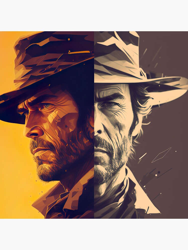 "Cowboy future old man" Sticker for Sale by Makoto-Styl | Redbubble