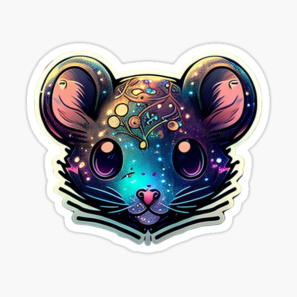 "Cute Mystical Mouse Face" Sticker for Sale by SophiasPalace | Redbubble