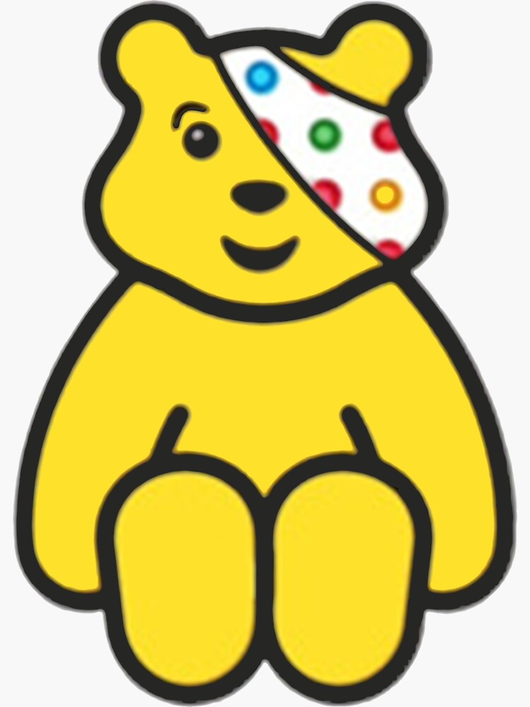 "tesco pudsey bear" Sticker for Sale by Grouta | Redbubble