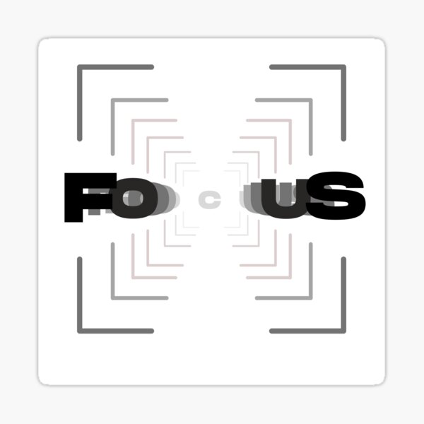 "FOCUS" Sticker for Sale by Don-Creations | Redbubble