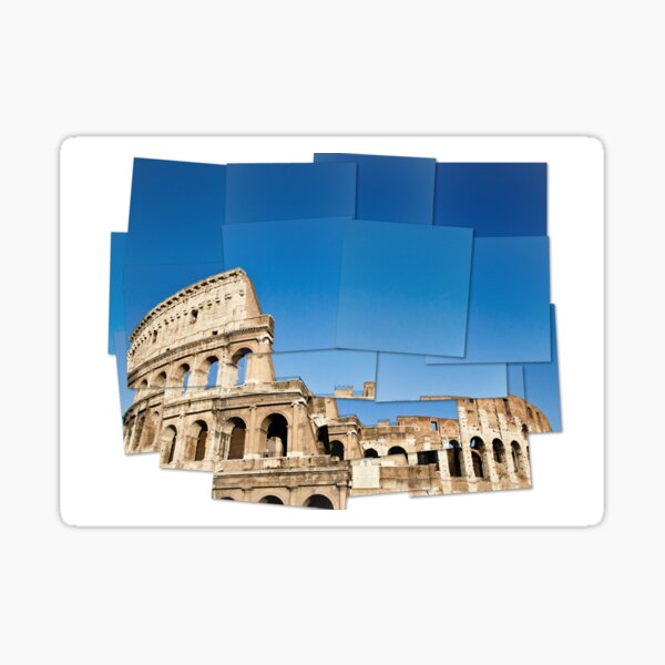 "Italy, Rome - roman Colosseum with blue sky, the most famous Italian ...