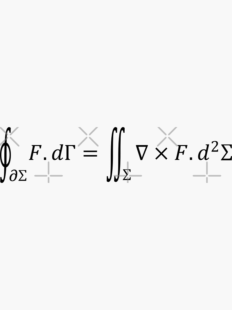 "Stokes Theorem Equation - Differential Calculus" Sticker for Sale by ...