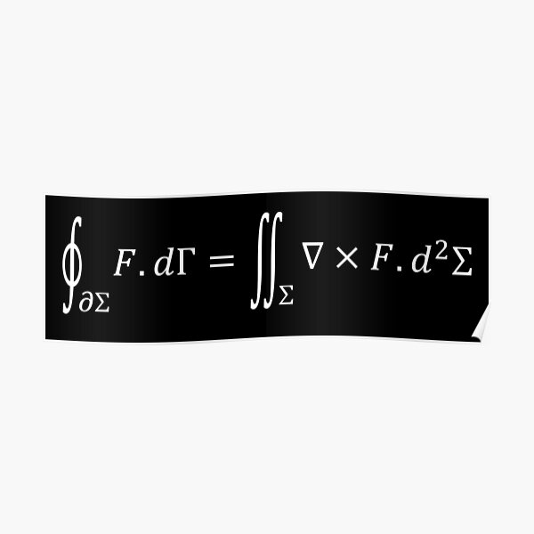 "Stokes Theorem Equation - Differential Calculus" Poster for Sale by ScienceCorner | Redbubble