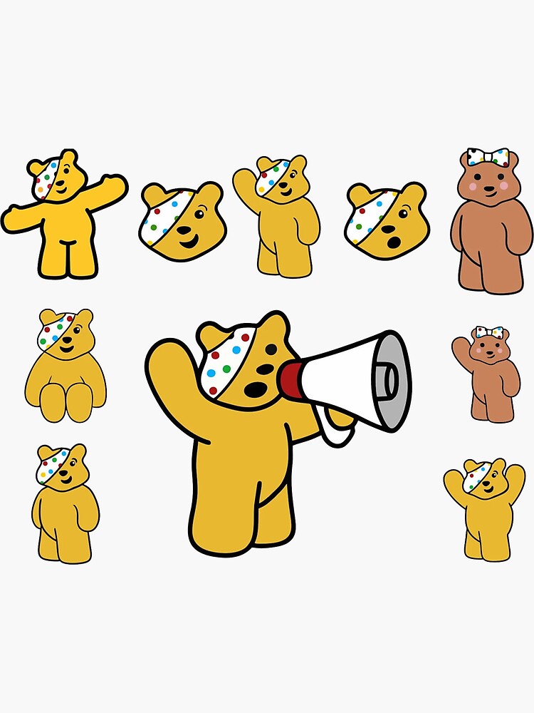 "tesco pudsey bear" Sticker for Sale by Grouta | Redbubble