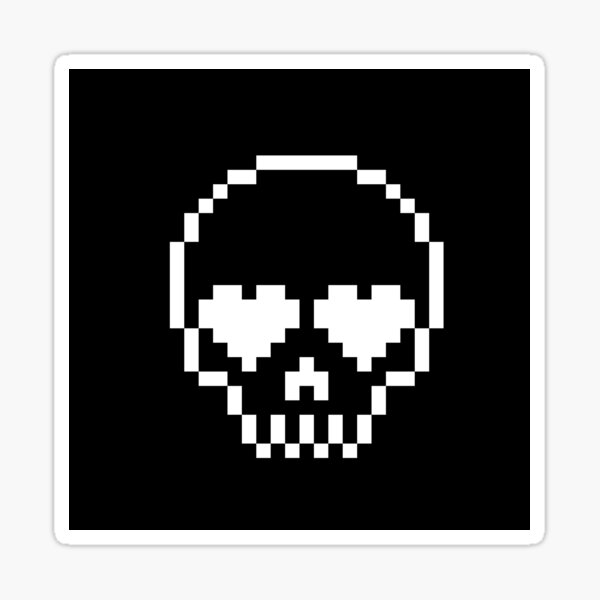 "Pixel Skull" Sticker for Sale by DeryaDesigns | Redbubble