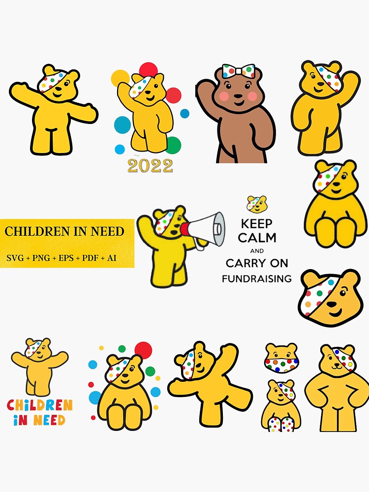 "tesco pudsey bear" Sticker for Sale by Grouta | Redbubble