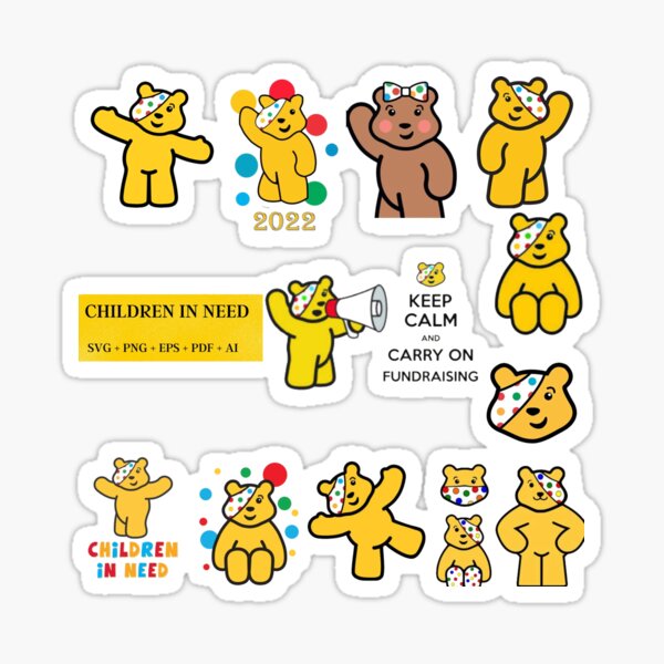 "tesco pudsey bear" Sticker for Sale by Grouta | Redbubble