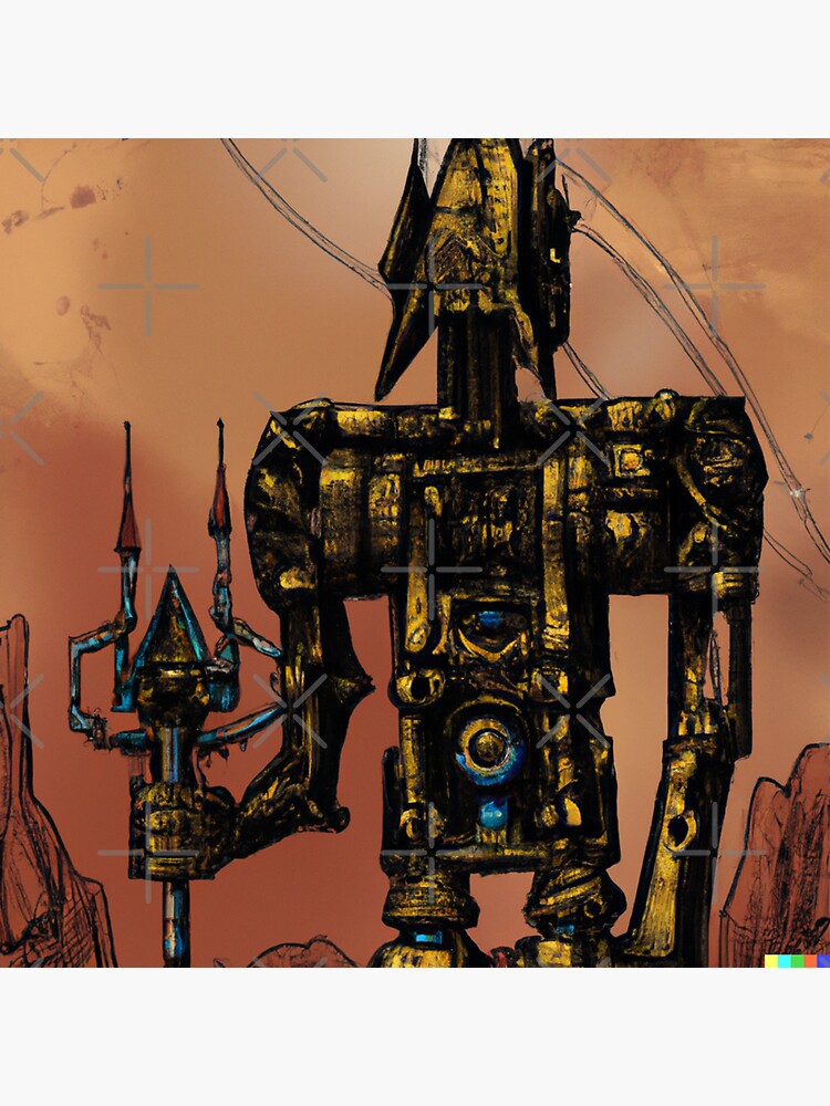 "Giant Celestial Demon Robot" Sticker for Sale by Fortuna-store | Redbubble