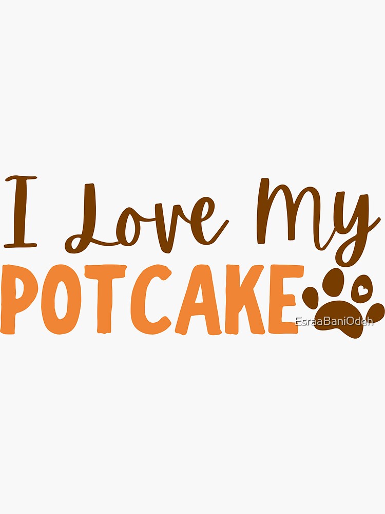 "I Love My Potcake for Dog Lover Dad Mom" Sticker for Sale by ...