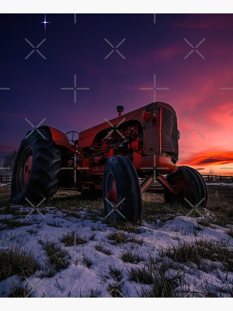 "Red Case Tractor Sunset - vertical" Apron for Sale by Christopher ...