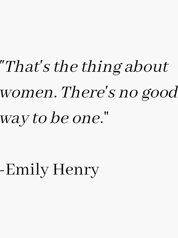 "Emily Henry Quotes | Sticker" Sticker for Sale by grace-gn | Redbubble