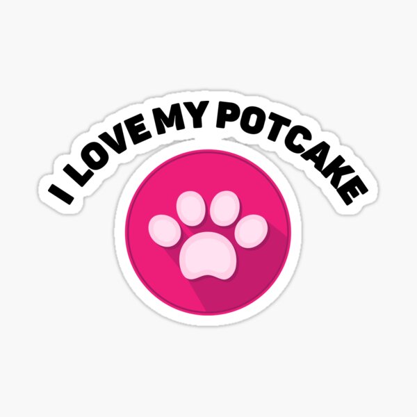"I Love My Potcake for Dog Lover Dad Mom" Sticker for Sale by ...