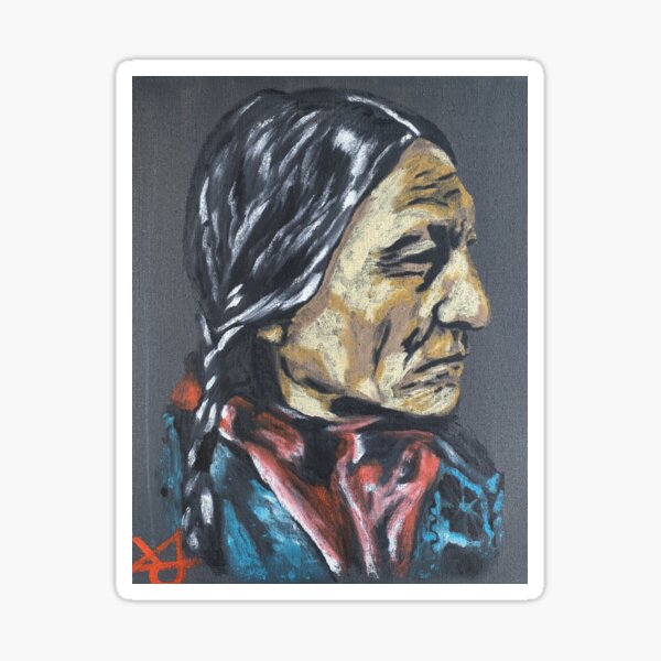 "Sitting Bull" Sticker for Sale by Poxipique | Redbubble