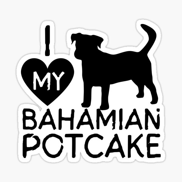 "I Love My Potcake for Dog Lover Dad Mom" Sticker for Sale by ...