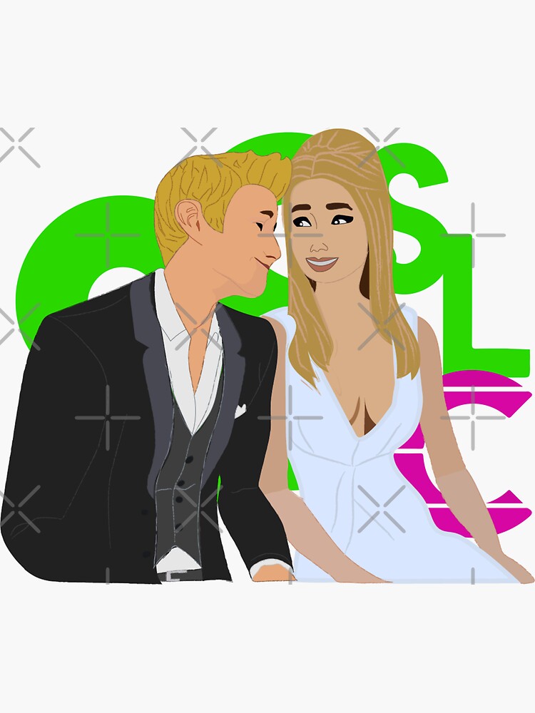 "Hannah and Travis with SLC Logo" Sticker for Sale by SLChronicles ...