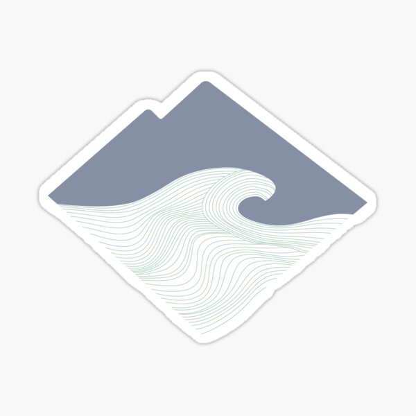 "Smoke Teal Mountain Wave" Sticker for Sale by CleverILY | Redbubble