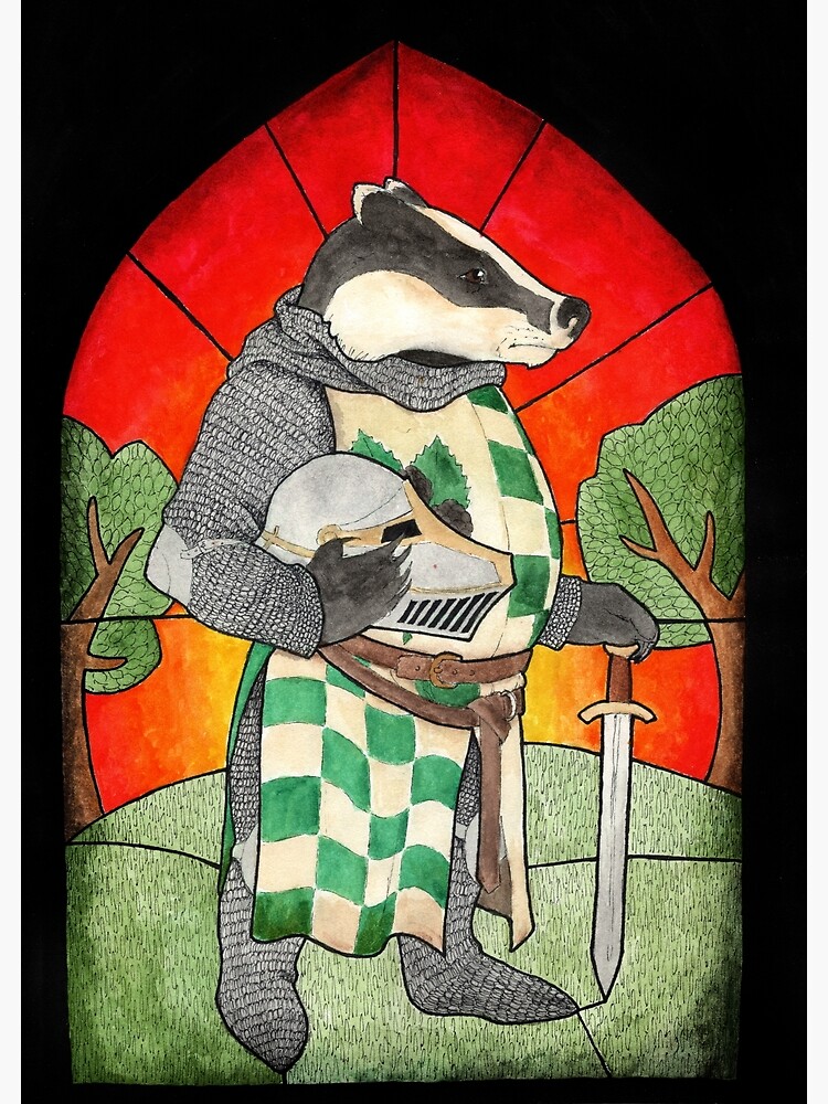 "Badger Knight" Poster for Sale by Reymonkey | Redbubble