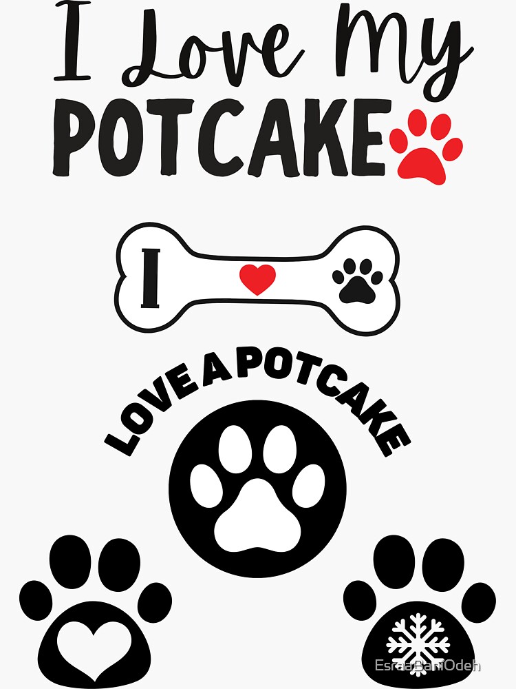 " I Love My Potcake Pack " Sticker for Sale by EsraaBaniOdeh | Redbubble