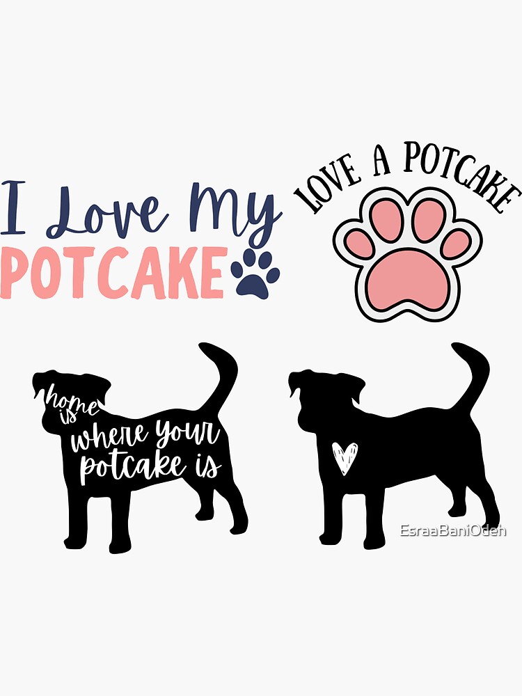 "I Love My Potcake Pack " Sticker for Sale by EsraaBaniOdeh | Redbubble