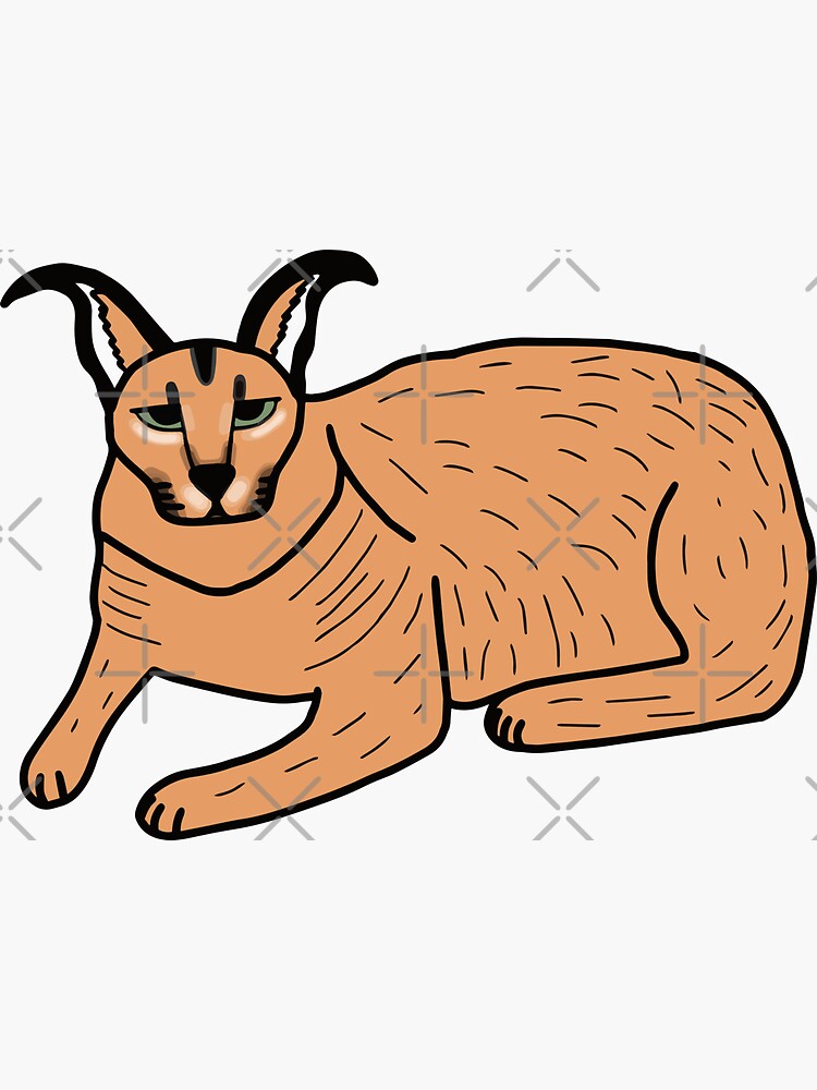 "Big Floppa Caracal " Sticker for Sale by Softsi | Redbubble