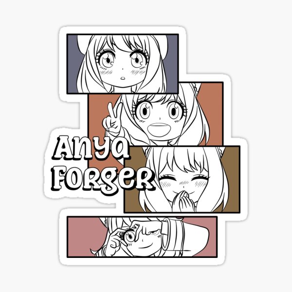 "Anya Forger Iconic Style" Sticker for Sale by Infinirish | Redbubble