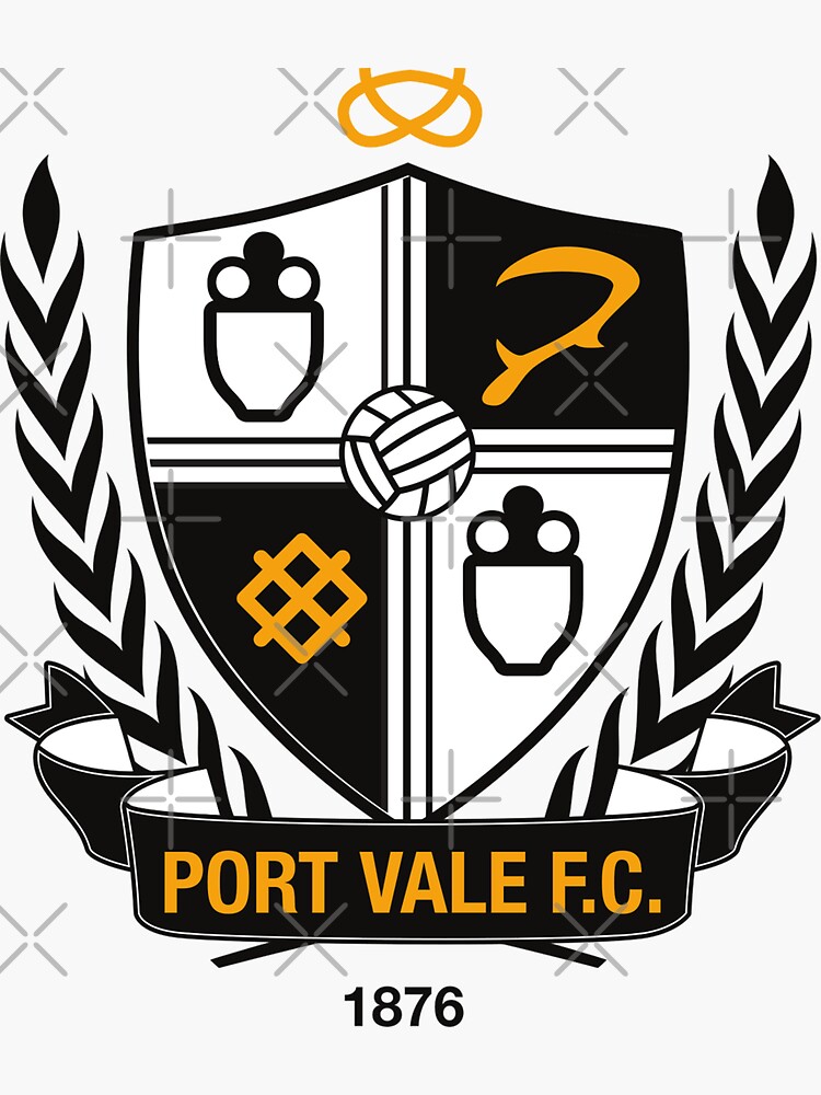 "Port Vale FC logo split - Black/white" Sticker for Sale by ...