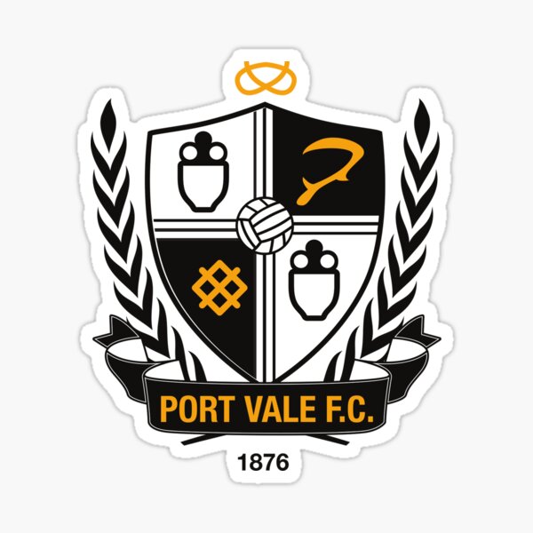 "Port Vale FC logo split - Black/white" Sticker for Sale by ...