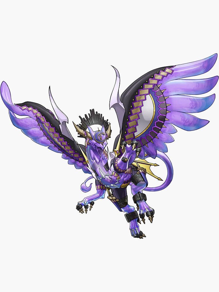 "knightmare_gryphon " Sticker for Sale by Yusei-Fudo | Redbubble