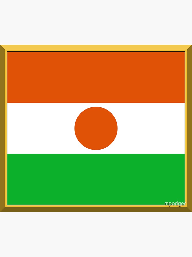 "NIGER Flag Gifts, Masks, Stickers & Products (GF)" Sticker for Sale by ...