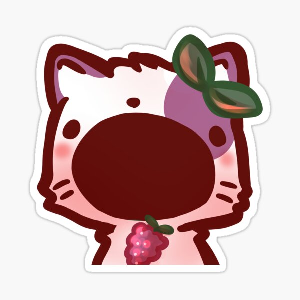 "Fluffy Grape Kitty POP!" Sticker for Sale by NauticalSorbet | Redbubble