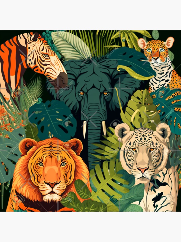 "Animal print design V16" Sticker for Sale by GlobalMatrixAI | Redbubble