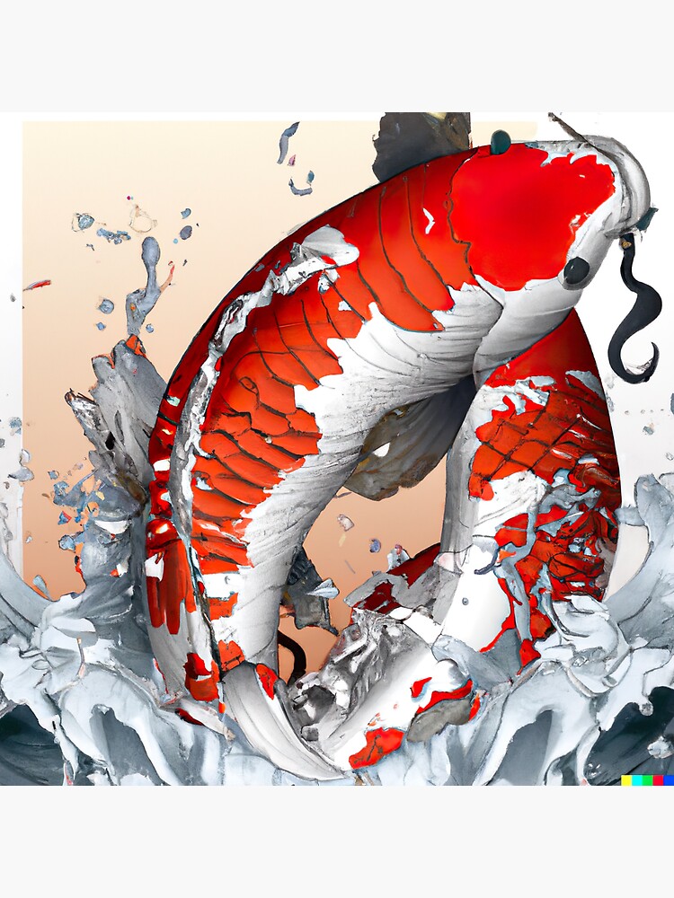 "Japanese Art saito Oniwakamaru KOI Fish " Sticker for Sale by mrvbass ...