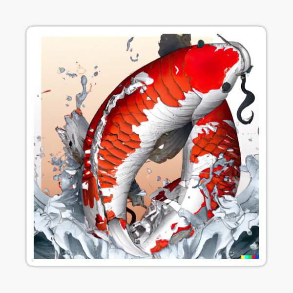"Japanese Art saito Oniwakamaru KOI Fish " Sticker for Sale by mrvbass ...