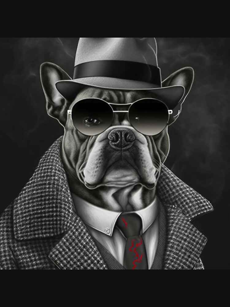 "Gangster French Bulldog The Dog Father T-Shirt" T-shirt for Sale by ...
