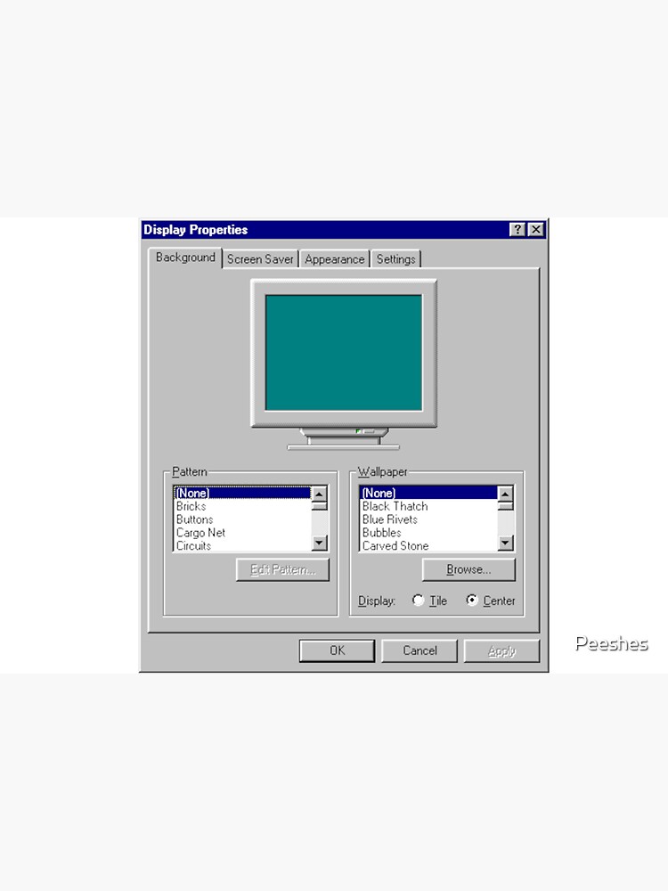 "Windows 95 Screen" Sticker for Sale by Peeshes | Redbubble