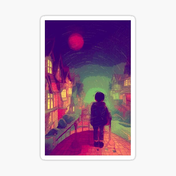 "Anime Painting" Sticker for Sale by 4t4design | Redbubble