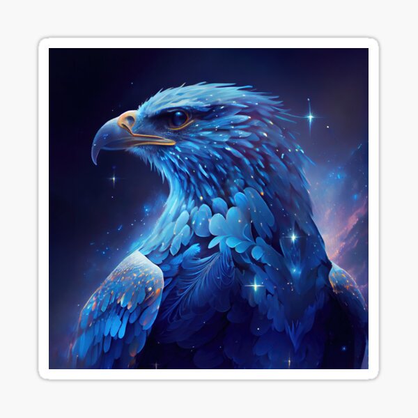 "Ice Blue Eagle" Sticker for Sale by EHouseArt | Redbubble