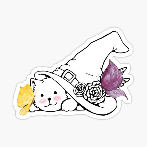 "Find Somone Cute as Cat Hiding Under The Hat" Sticker for Sale by ...