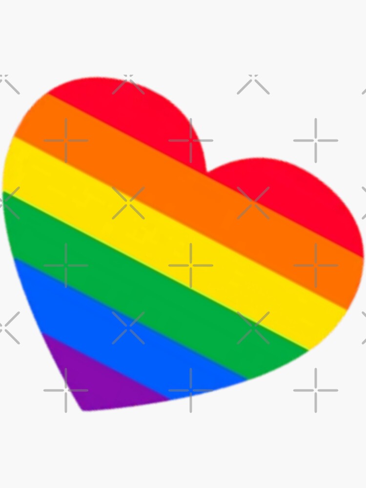 "colorful heart lgbt" Sticker for Sale by Souf-Design | Redbubble