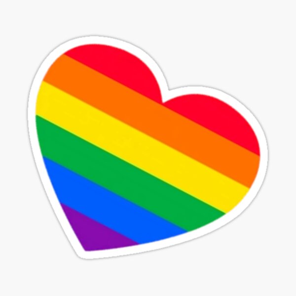 "colorful heart lgbt" Sticker for Sale by Souf-Design | Redbubble