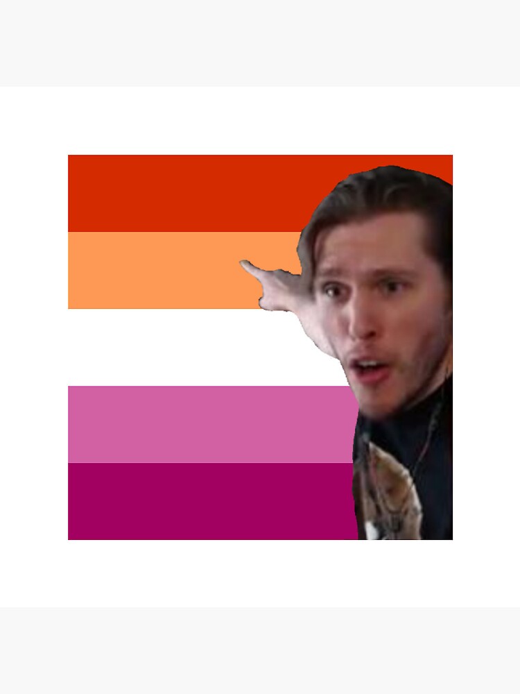 "jerma pointing at the lesbian flag" Pin for Sale by vorobyevites ...