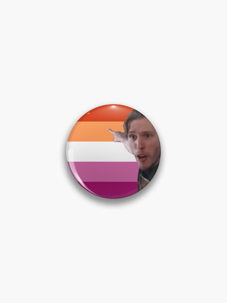 "jerma pointing at the lesbian flag" Pin for Sale by vorobyevites ...