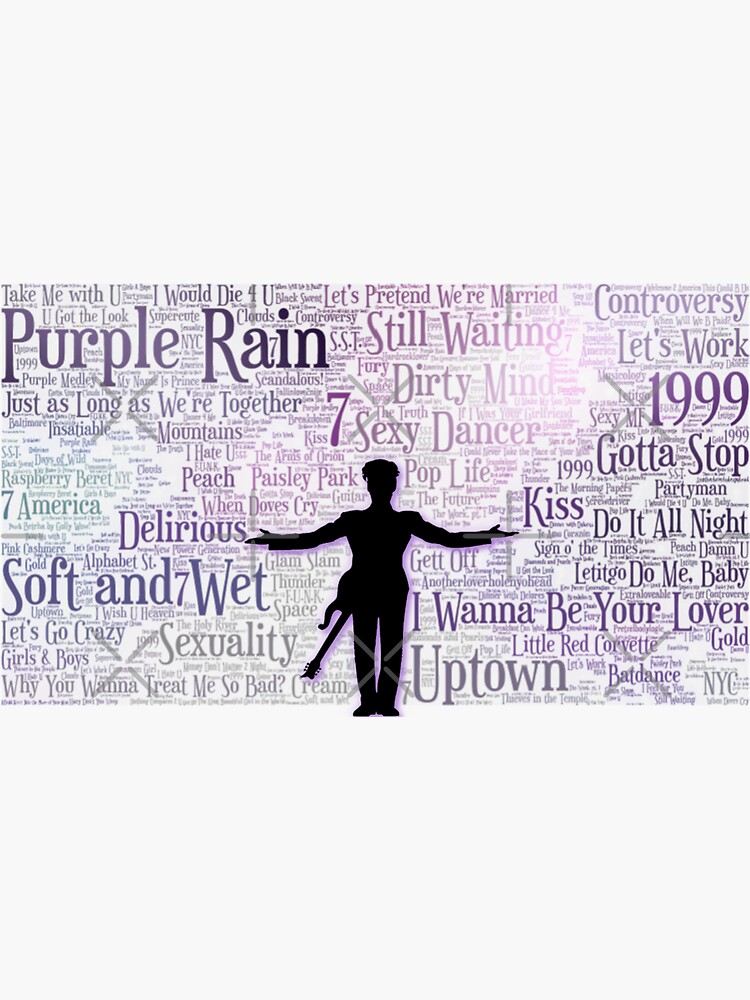 "The Legacy of Prince" Sticker for Sale by caffin8tion | Redbubble